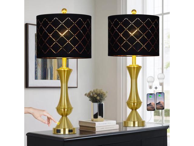 Click here for 29 Gold Modern Table Lamps Set of 2  3-Way Dimmabl... prices