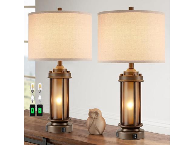 Click here for Set of 2 Farmhouse Table Lamps for Living Room  Ru... prices