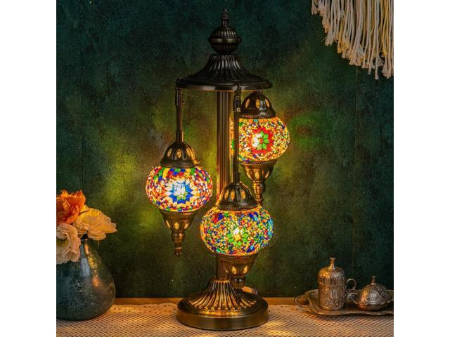 Click here for Marrakech Turkish Lamp 3 Globes Moroccan Table Lam... prices