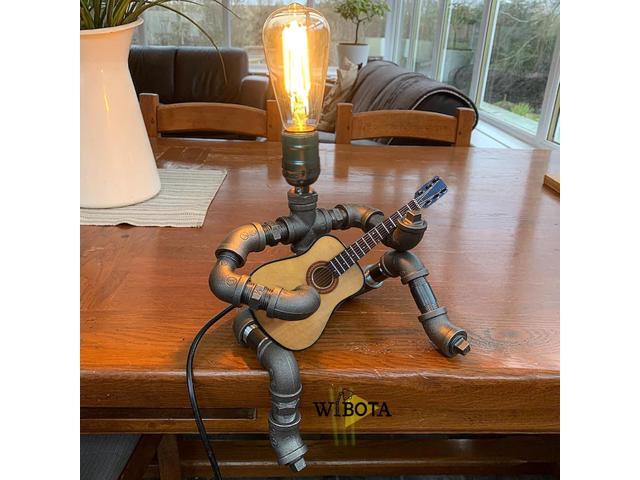 Click here for Steampunk Industrial Guitar Lamp - Unique Table La... prices