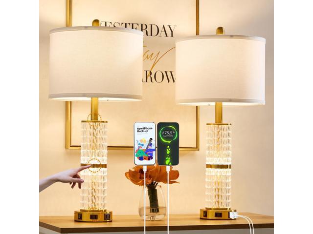 Click here for Crystal Table Lamp Set of 2  Modern Touch Lamp wit... prices