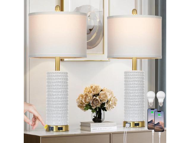 Click here for 26 White Table Lamps for Living Room Set of 2  Cer... prices