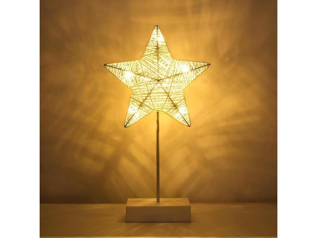 Click here for Lewondr Decorative Table Lamp  Christmas Star Nigh... prices