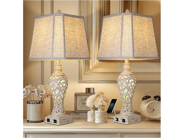Click here for 28.5 Table Lamps Set of 2 - Bedside Lamp with Fabr... prices