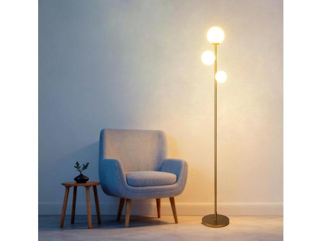 Click here for Fiqevs 3 Globe Mid Century Modern Floor Lamp for L... prices