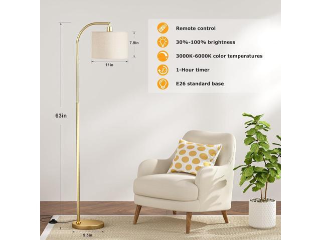 Click here for Arc Floor Lamp with Remote and Stepless Dimmable B... prices