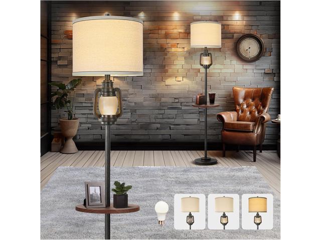 Click here for Farmhouse Lantern Floor Lamp with Tray for Living... prices