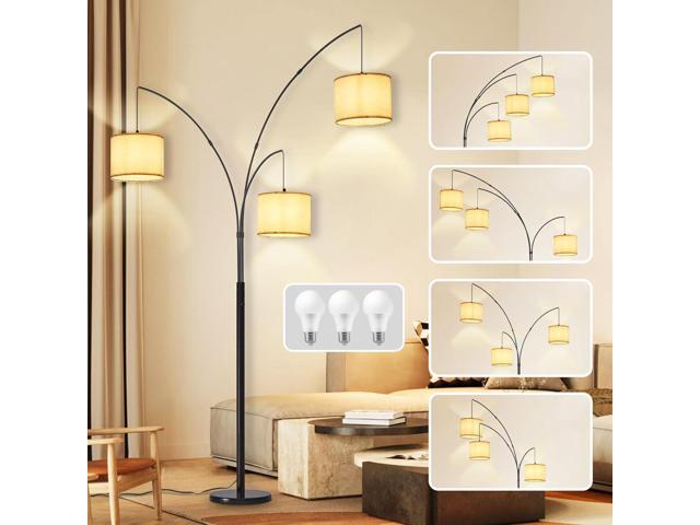 Click here for DLLT Modern Floor Lamp for Room: 3-Light Black Tre... prices