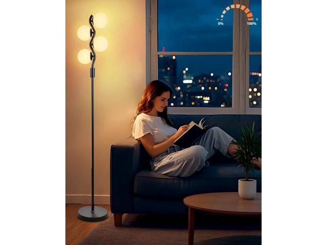 Click here for Lightdot Dimmable Globe Floor Lamp  Black Standing... prices