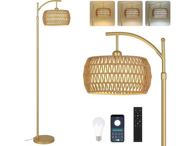 Click here for Arc Floor Lamp with 3 Color Temperatures  LED Gold... prices