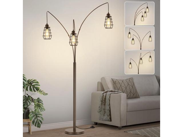 Click here for Boncoo Industrial Floor Lamp  3 Light Arc Floor La... prices