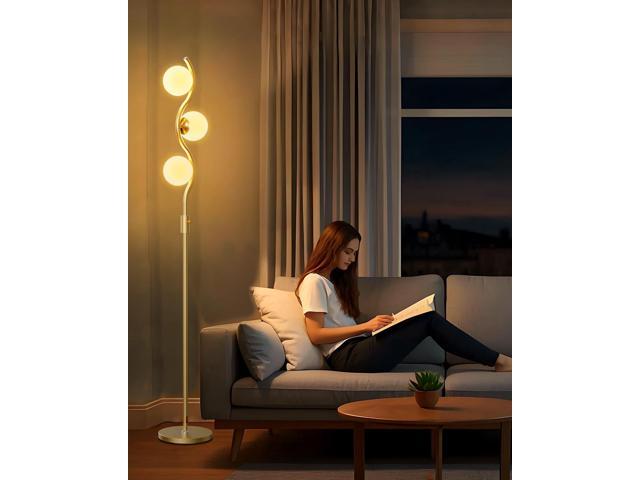 Click here for 60IN Dimmable Gold Globe Floor Lamp  Modern Standi... prices