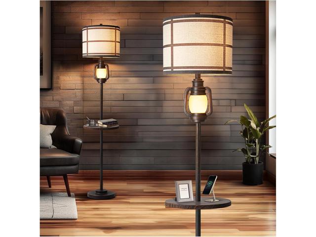 Click here for Rustic Farmhouse Metal Tray Floor Lamp For Living... prices