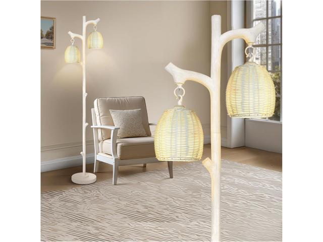 Click here for Scenekoy Rustic 68 Tall Floor Lamp with Rattan Sha... prices
