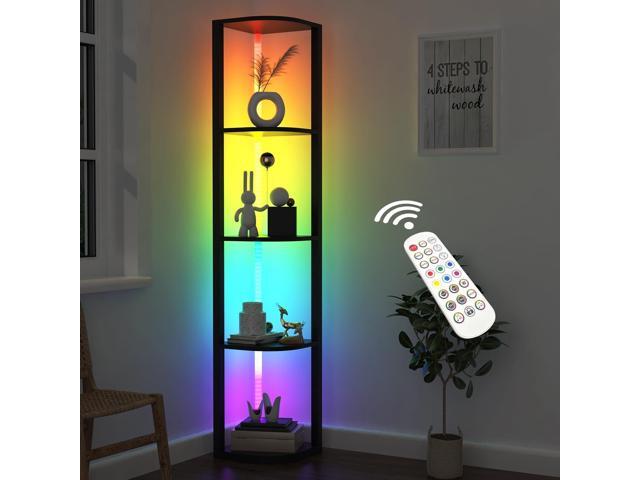 Click here for ROJASOP 5 Tiers Corner Shelf with Light Tall Displ... prices