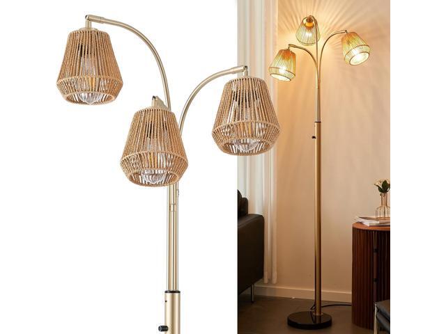 Click here for Gold Rattan Floor Lamp for Living Room  72 Inch Ta... prices