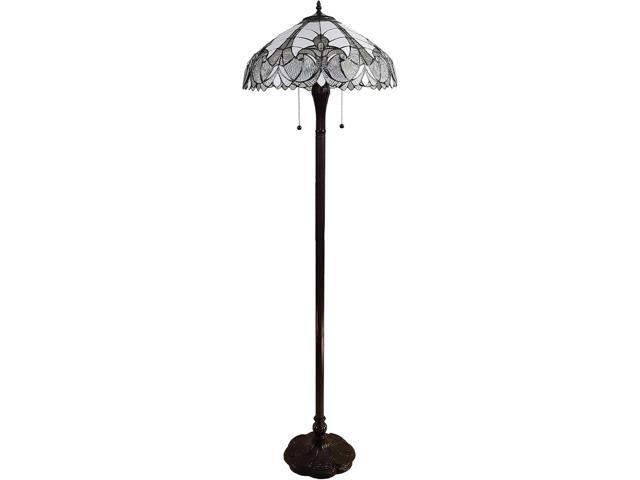 Click here for Amora Tiffany Style Floor Lamp - 62 Floral Mahogan... prices