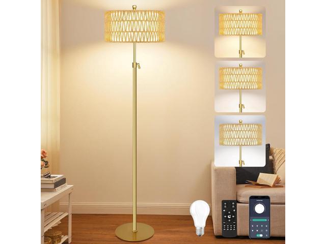Click here for Gold Floor Lamps for Living Room Rattan Boho Floor... prices