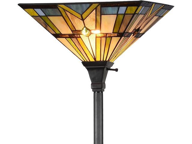 Click here for Tiffany Style Mission Floor Lamp Stained Glass Sha... prices