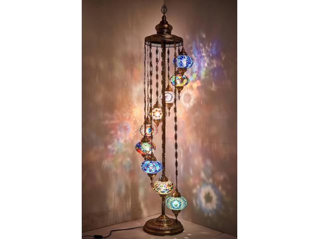 Click here for DEMMEX Turkish Moroccan Mosaic Floor Lamp  9 Globe... prices