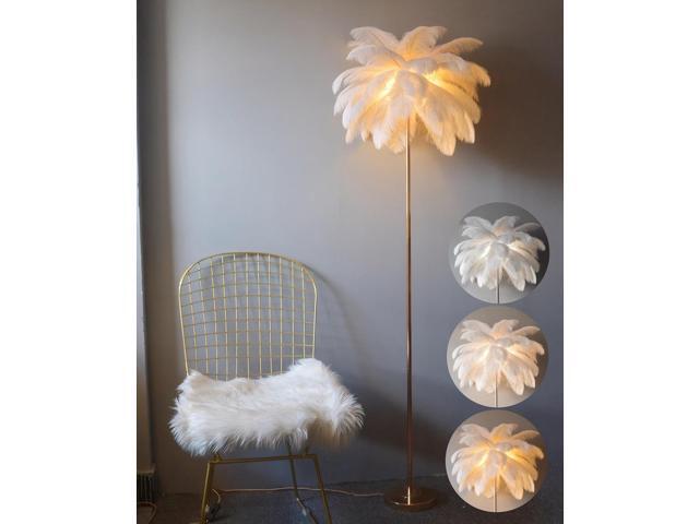 Click here for Natural Ostrich Feather Floor Lamp White  Simple M... prices