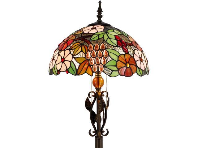 Click here for Tiffany Floor Lamp Stained Glass Standing Reading... prices