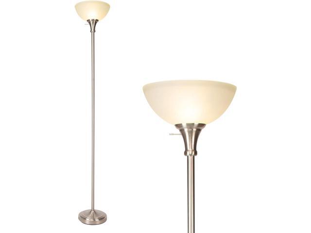 Click here for HonoDing Floor Lamp Frosted White Glass Bowl Shade... prices