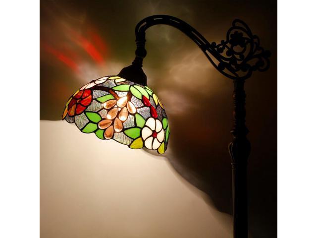 Click here for Tiffany Floor Lamp Stained Glass Green Purple Grap... prices