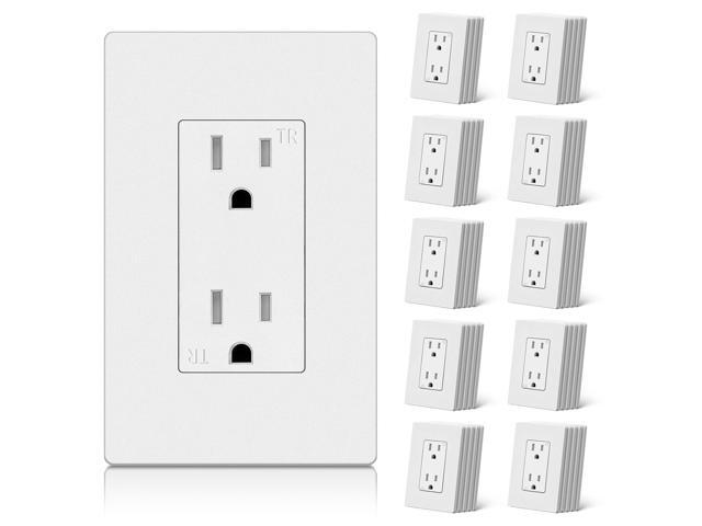 Click here for CML Matte White 15 Amp Decorator Wall Recetpacle O... prices