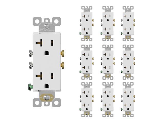 Click here for ELEGRP Glossy White Decorator Electrical Wall Outl... prices