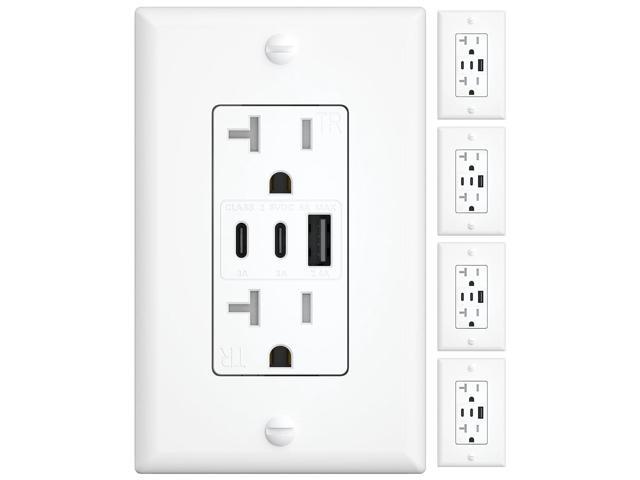 Click here for Amico 6.0A USB Outlet 4 Pack  3-Port 30W Wall Outl... prices