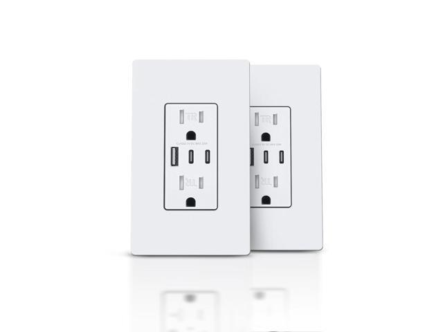 Click here for TOPELER USB Outlet Receptacle  3-Port USB C Wall O... prices