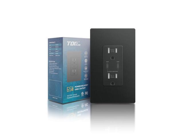 Click here for TOPELER GaN 65W USB C Wall Outlet Receptacle for L... prices