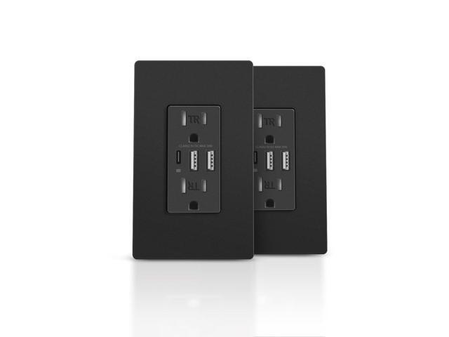 Click here for TOPELER Black USB Wall Outlet  6.0Amp Electrical S... prices