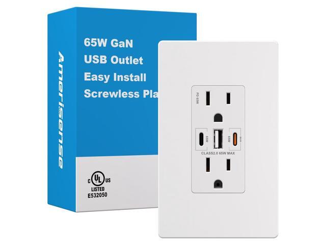 Click here for [Ultra] USB C Wall Outlet Amerisense GaN 65W 15 Am... prices
