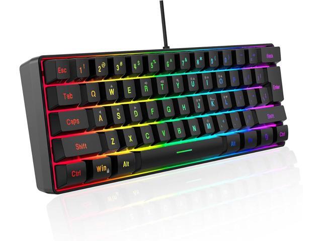 Click here for DGG K60 61 Keys RGB Backlit 60 Wired Gaming Keyboa... prices