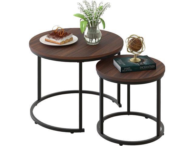 Click here for aboxoo Coffee Table Nesting Side Round Set of 2 En... prices