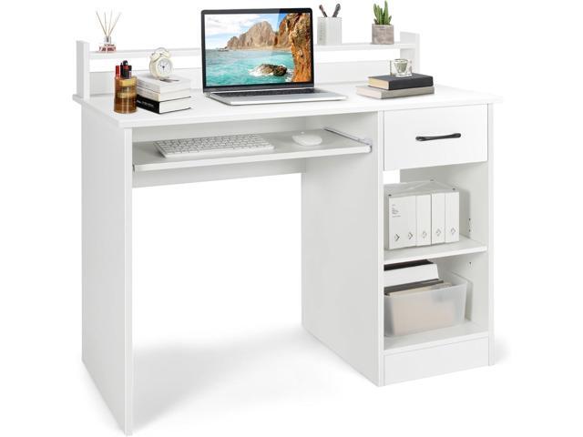 Click here for Tangkula White Desk with Drawer & Keyboard Tray  2... prices