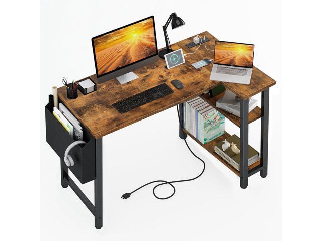 Click here for Lufeiya Small L Shaped Desk with Power Outlet Shel... prices
