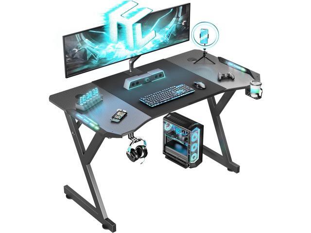 Click here for HLDIRECT 55 Inch Gaming Desk with LED Lights  Ergo... prices