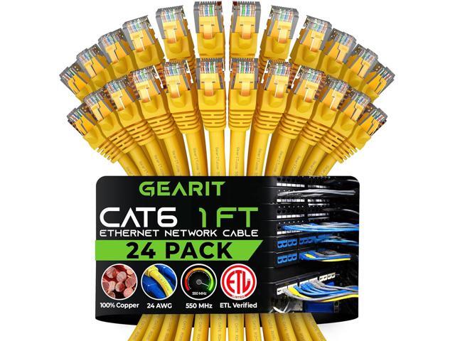 Click here for GearIT Cat 6 Ethernet Cable 1 ft (24-Pack) - Cat6... prices
