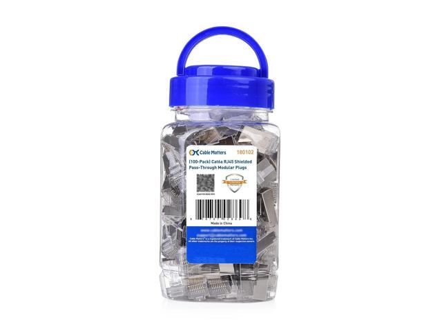 Click here for Cable Matters 100-Pack Cat 6A Shielded Pass Throug... prices