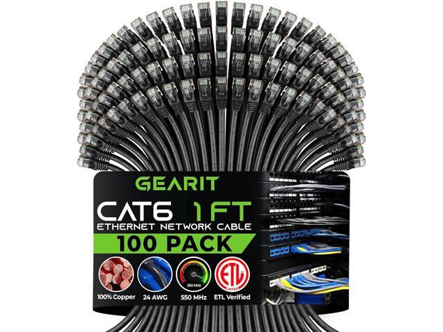 Click here for GearIT Cat 6 Ethernet Cable 1 ft (100-Pack) - Cat6... prices