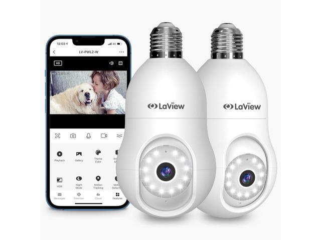 Click here for LaView 4MP Bulb Security Camera 2.4GHz 360° 2K Sec... prices