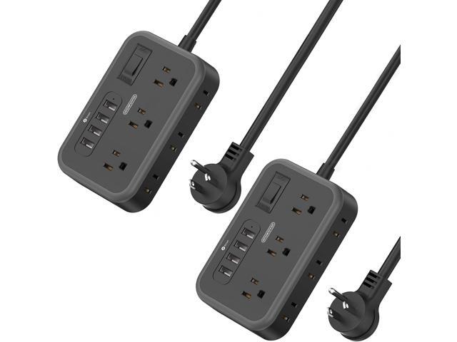 Click here for 2 Pack Power Strip with 6 Outlets(2 Side) and 4 US... prices