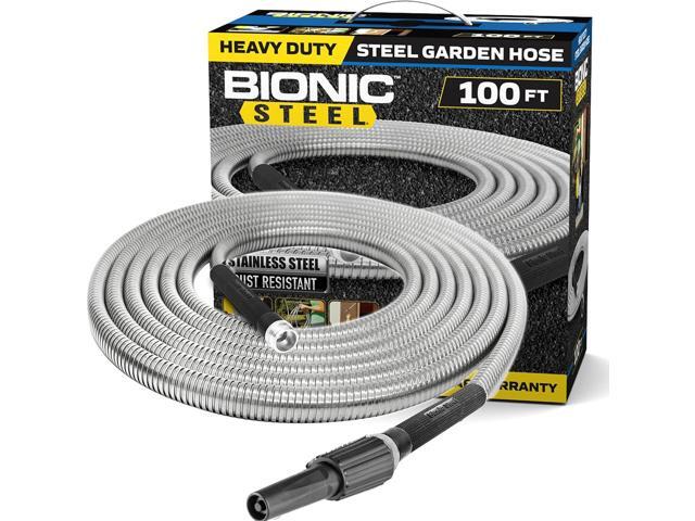 Click here for Bionic Steel Metal Garden Hose 100 Ft with Nozzle... prices