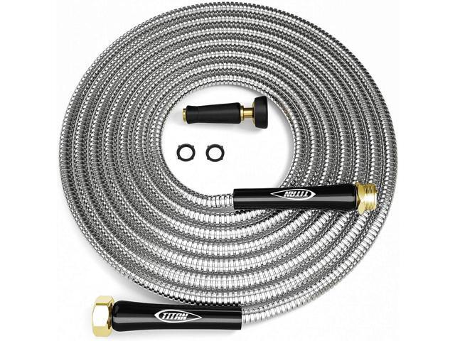 Click here for TITAN Garden Hose 15FT - 304 Stainless Steel Metal... prices
