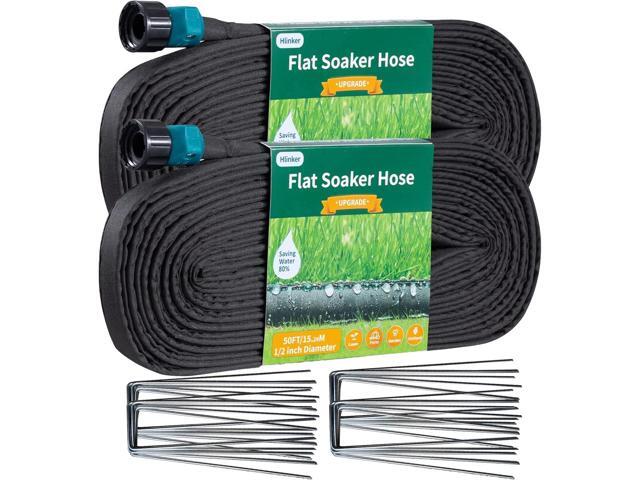 Click here for 2025 Flat Soaker Hose 100 ft (50ft 2Packs) with St... prices
