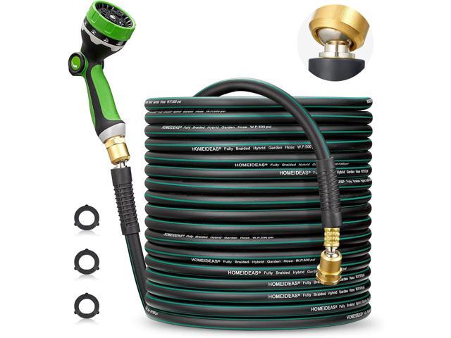 Click here for HOMEIDEAS 100 ft Rubber Garden Hose with Nozzle -... prices