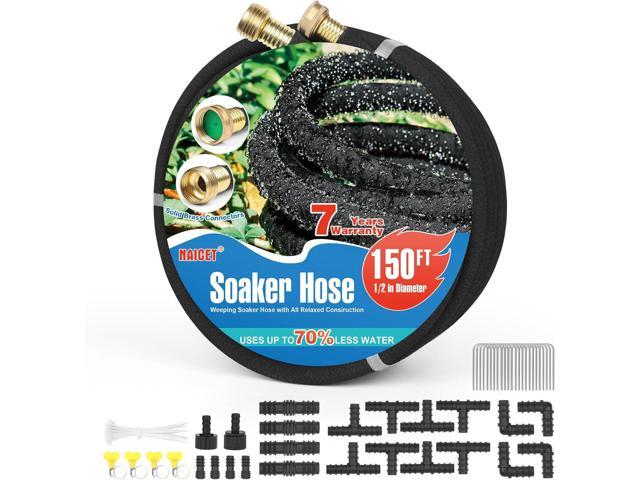 Click here for Soaker Hose 150FT Heavy Duty Rubber Saves 75 Water... prices